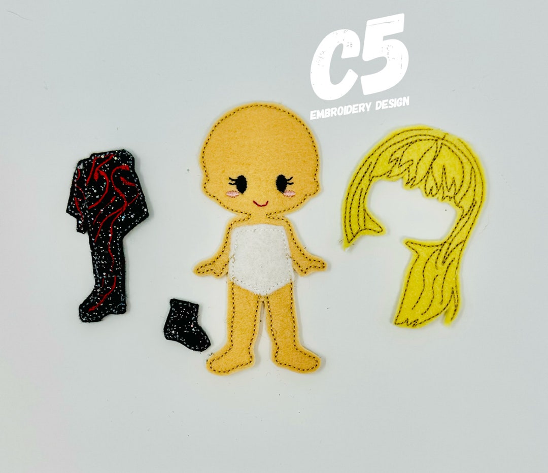 4X4 HOOP ONLY - ITH Digital Embroidery Design - 4X4 Felt Dress up ...