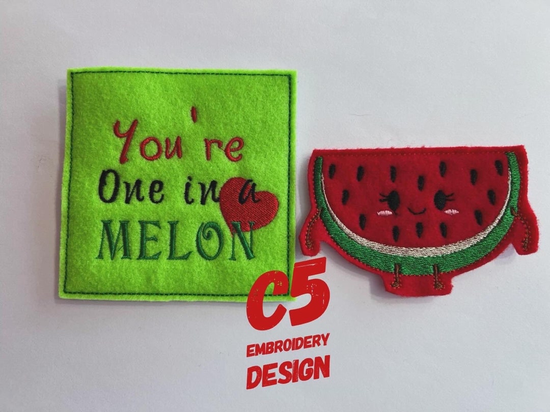 ITH Digital Embroidery Design- Watermelon Valentine Card and Finger ...