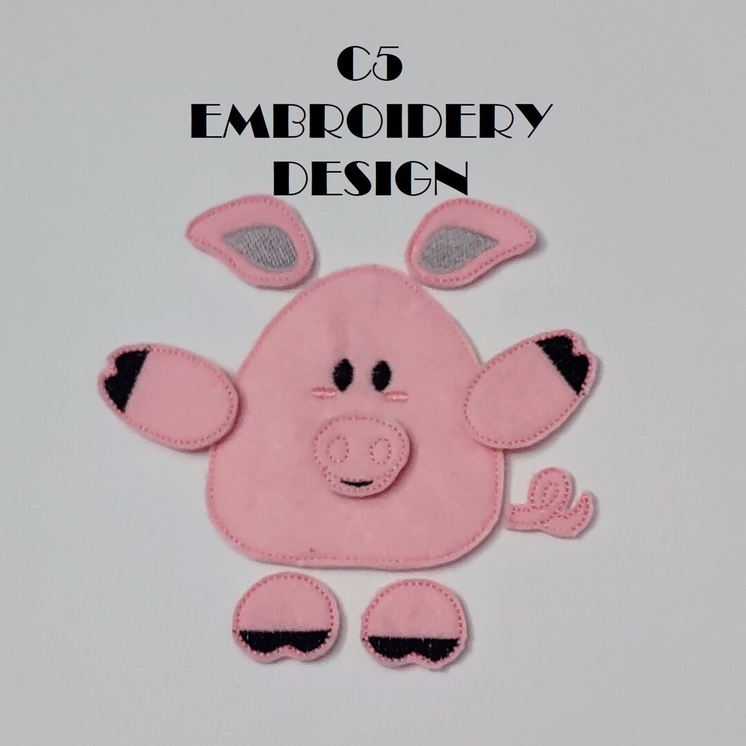 4X4 HOOP - ITH Digital Embroidery Design - Pig Build a Doll - 4X4 Hoop ...