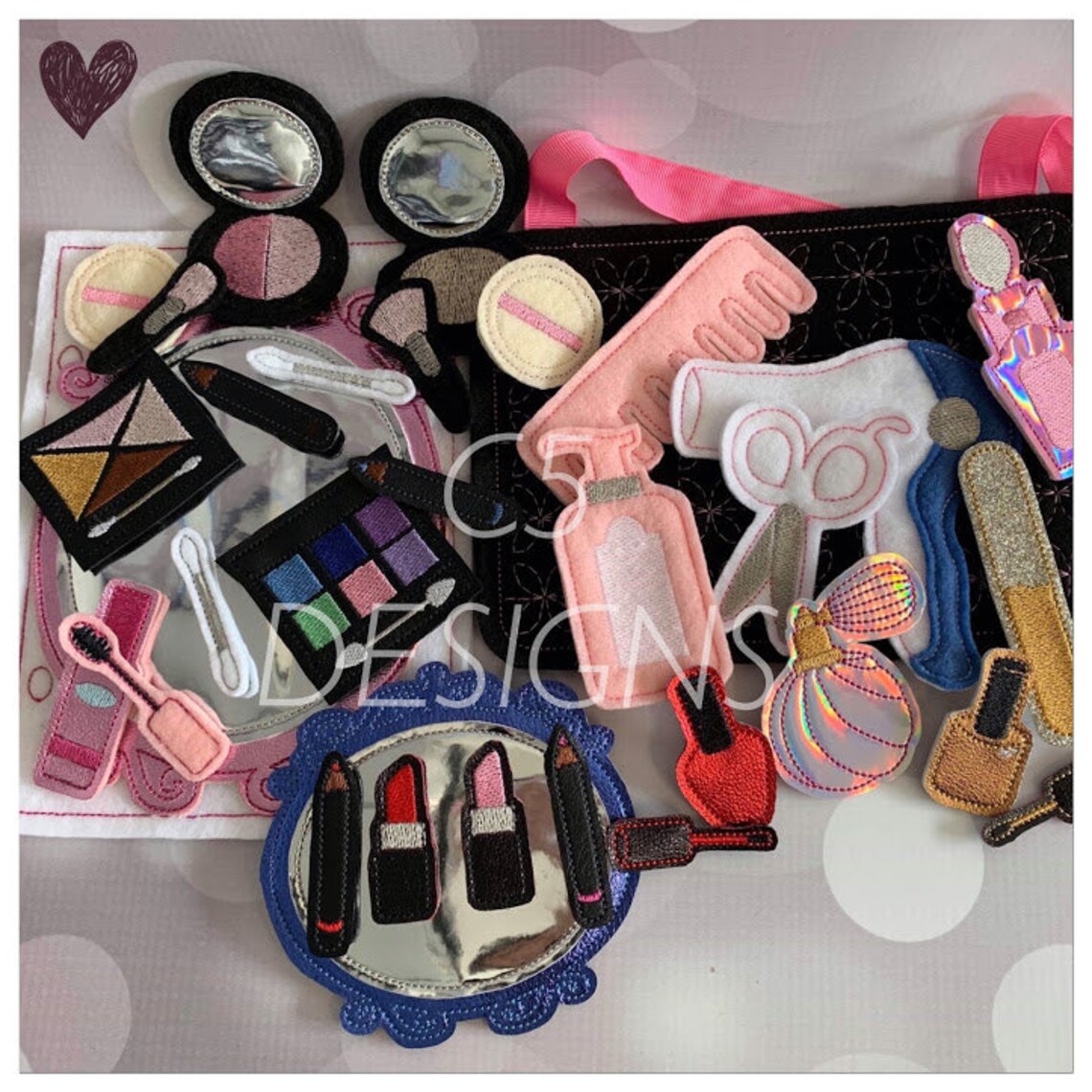 ITH Digital Embroidery Design Makeup Kit and Busy Book Page - Etsy