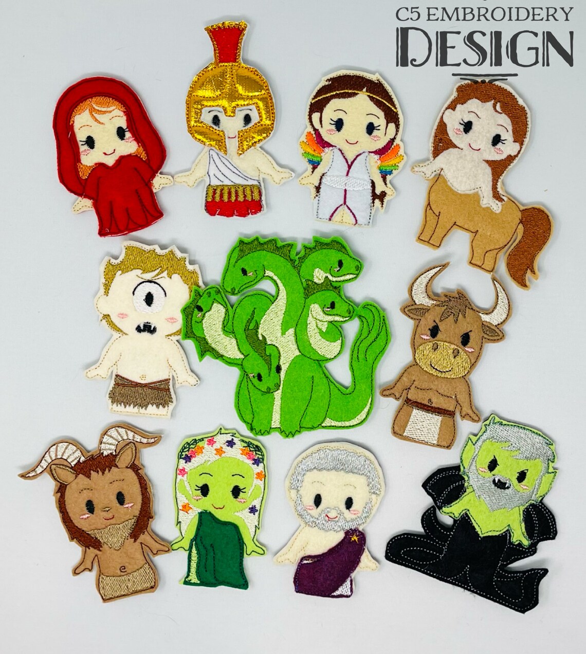 ITH Digital Embroidery Design Greek Gods Finger Puppet Set 3 - Etsy