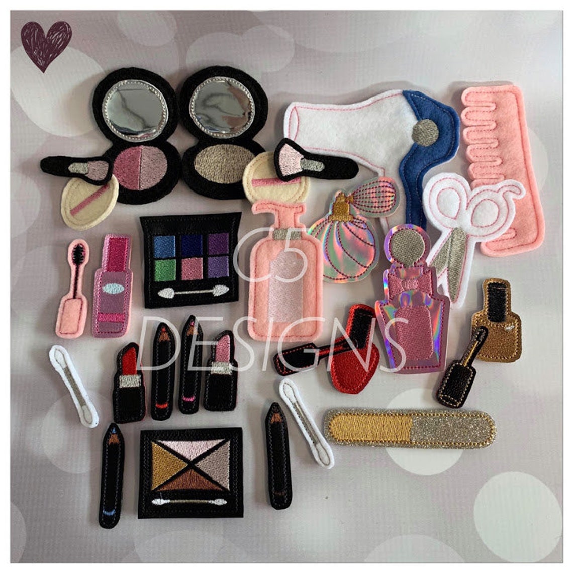 ITH Digital Embroidery Design Makeup Kit and Busy Book Page - Etsy