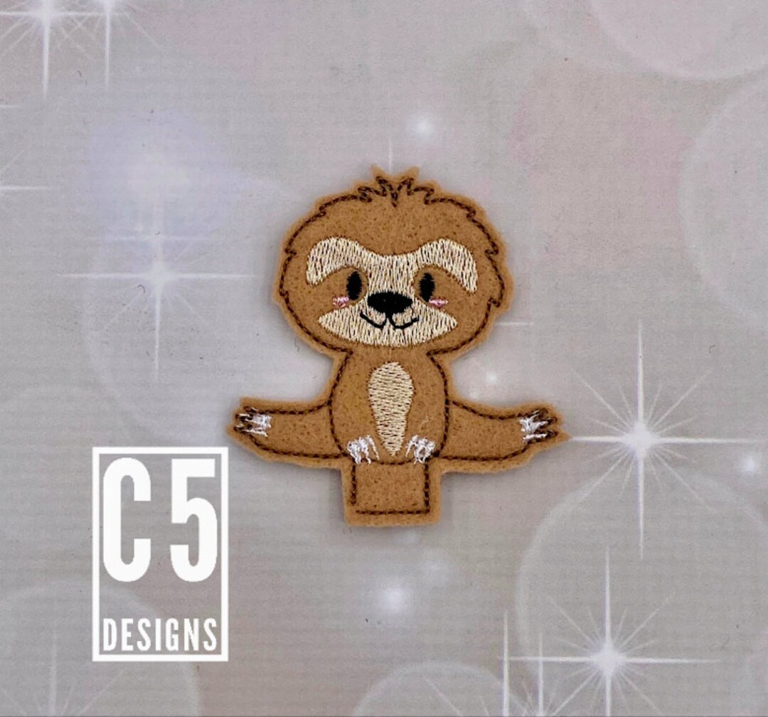 ITH Digital Embroidery Design - Sloth Pencil Topper - 4X4 Hoop and ...