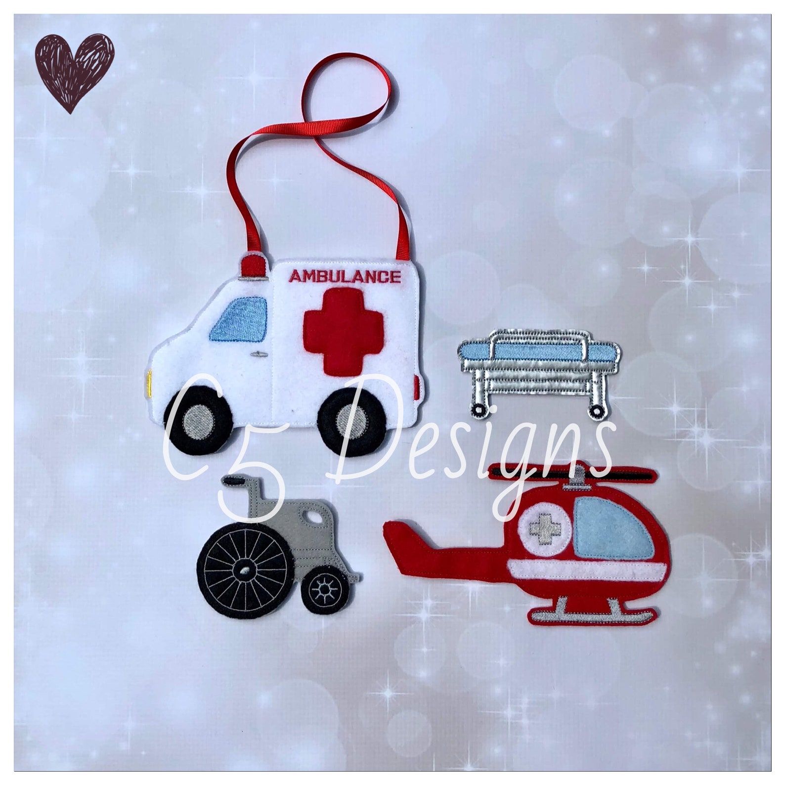 ITH Digital Embroidery Design Hospital Finger Puppet Set - Etsy