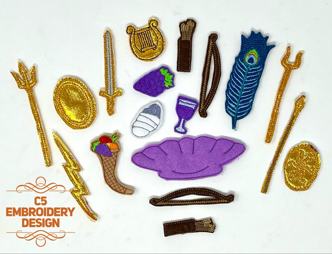 ITH Digital Embroidery Design - Greek Gods Finger Puppet Set 1 - 4X4 ...