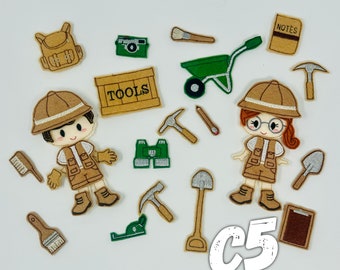 5x7 HOOP ONLY ITH Digital Embroidery Design 5x7 Felt Dress up Doll ...