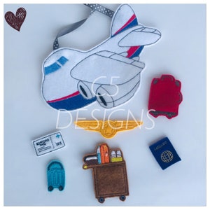 ITH Digital Embroidery Design - Airport Pilot Flying Finger Puppet Set ...