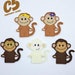 ITH Digital Embroidery Design - 5 Little Monkeys Finger Puppet Set ...