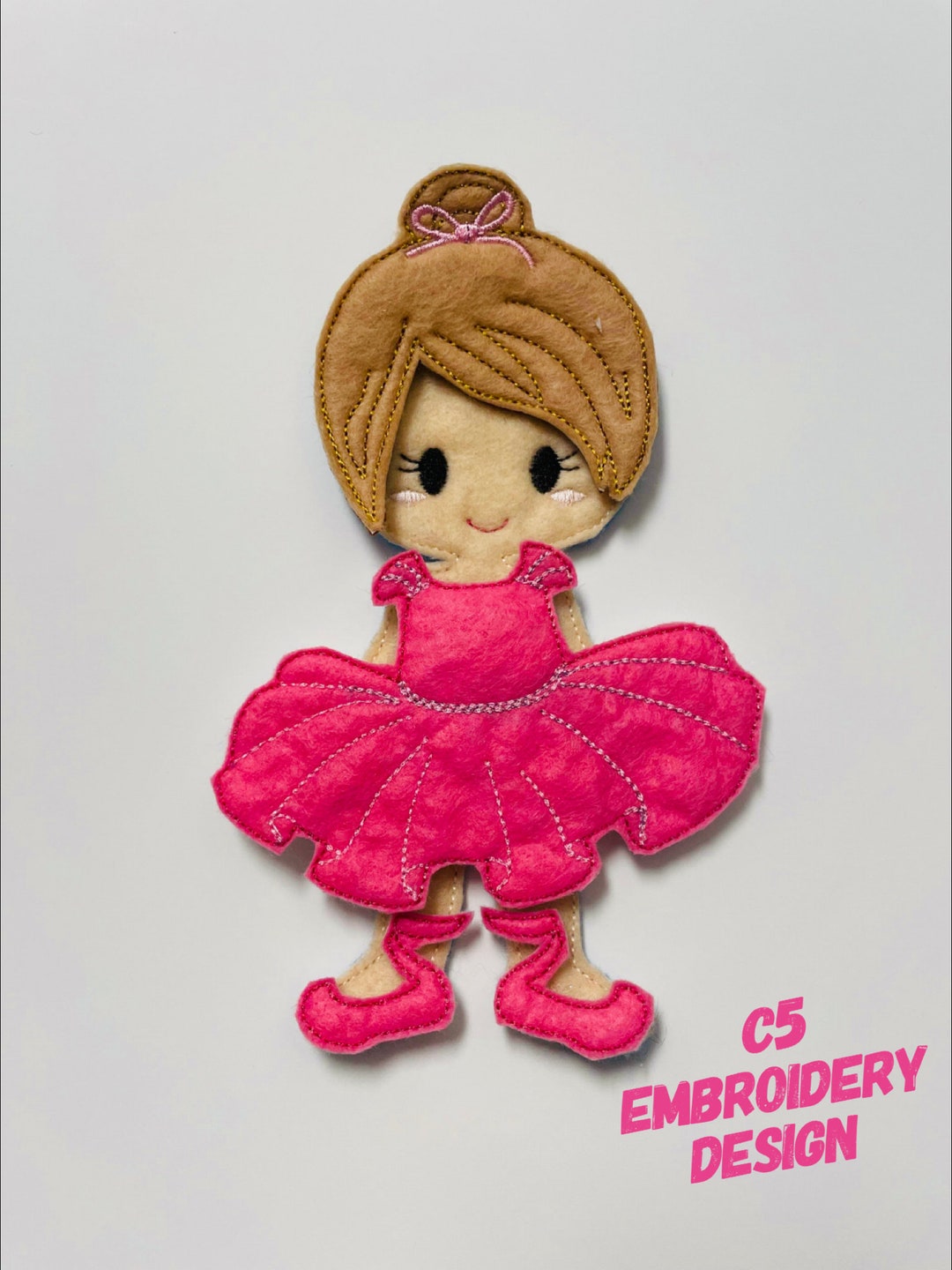 5x7 HOOP ONLY - ITH Digital Embroidery Design - 5x7 Felt Dress up Basic ...