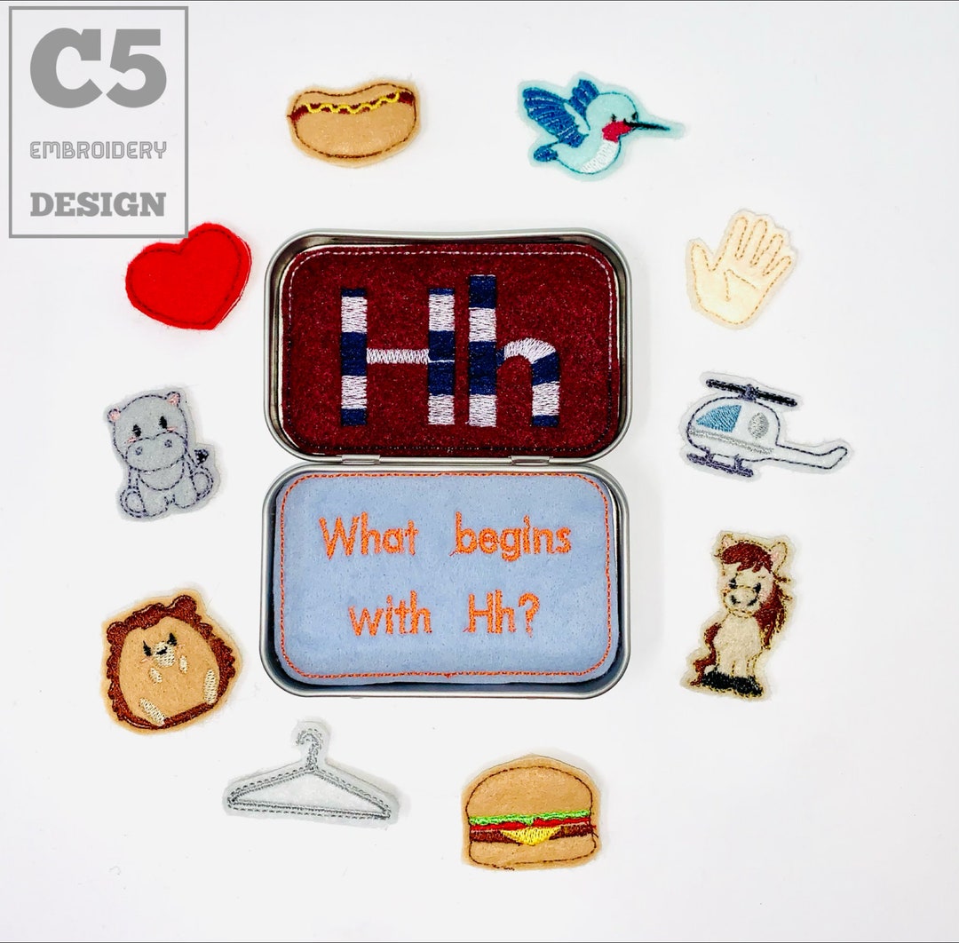 ITH Digital Embroidery Design - "h" Alphabet Tin Set - Felties - Etsy