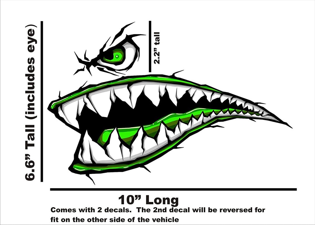 Fighter Teeth Flying Shark P-40 Sport Bike Motorcycle Lawnmower Canoe ...