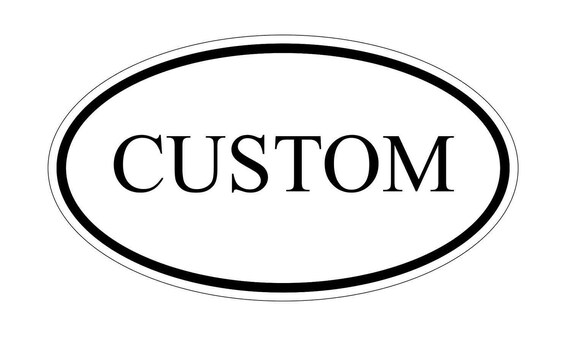 Custom Oval Window Decal Sticker for Vehicles | Etsy