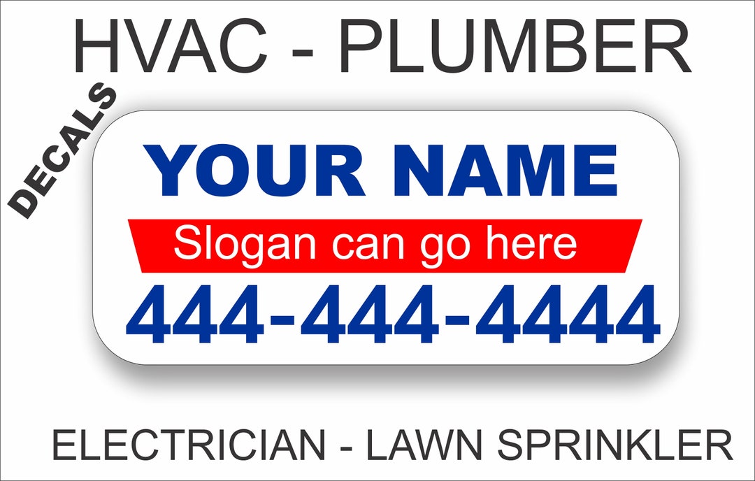 HIGH TACK HVAC Heating Cooling Electrician Plumber Logo Decals Stickers ...