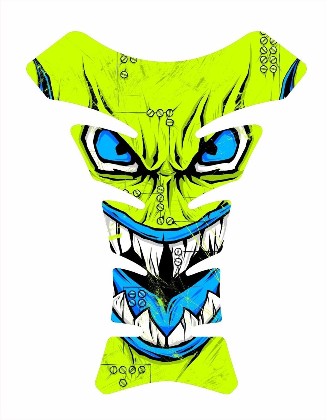 Tigershark Fighter Teeth P 40 Yellow Blue Universal Motorcycle Sport ...