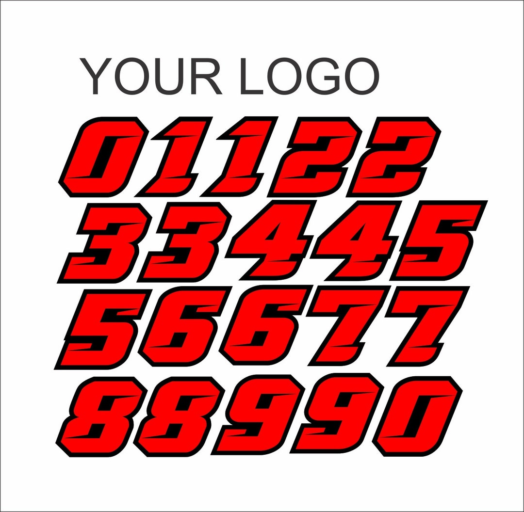 20 Sheets Custom Color Numbers and Your Logo for Youth Hockey Football ...