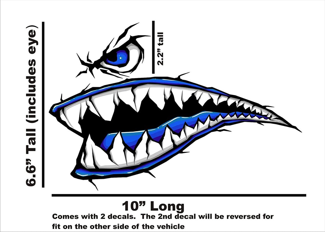 Fighter Teeth Flying Shark P-40 Sportbike Motorcycle Lawnmower Canoe ...