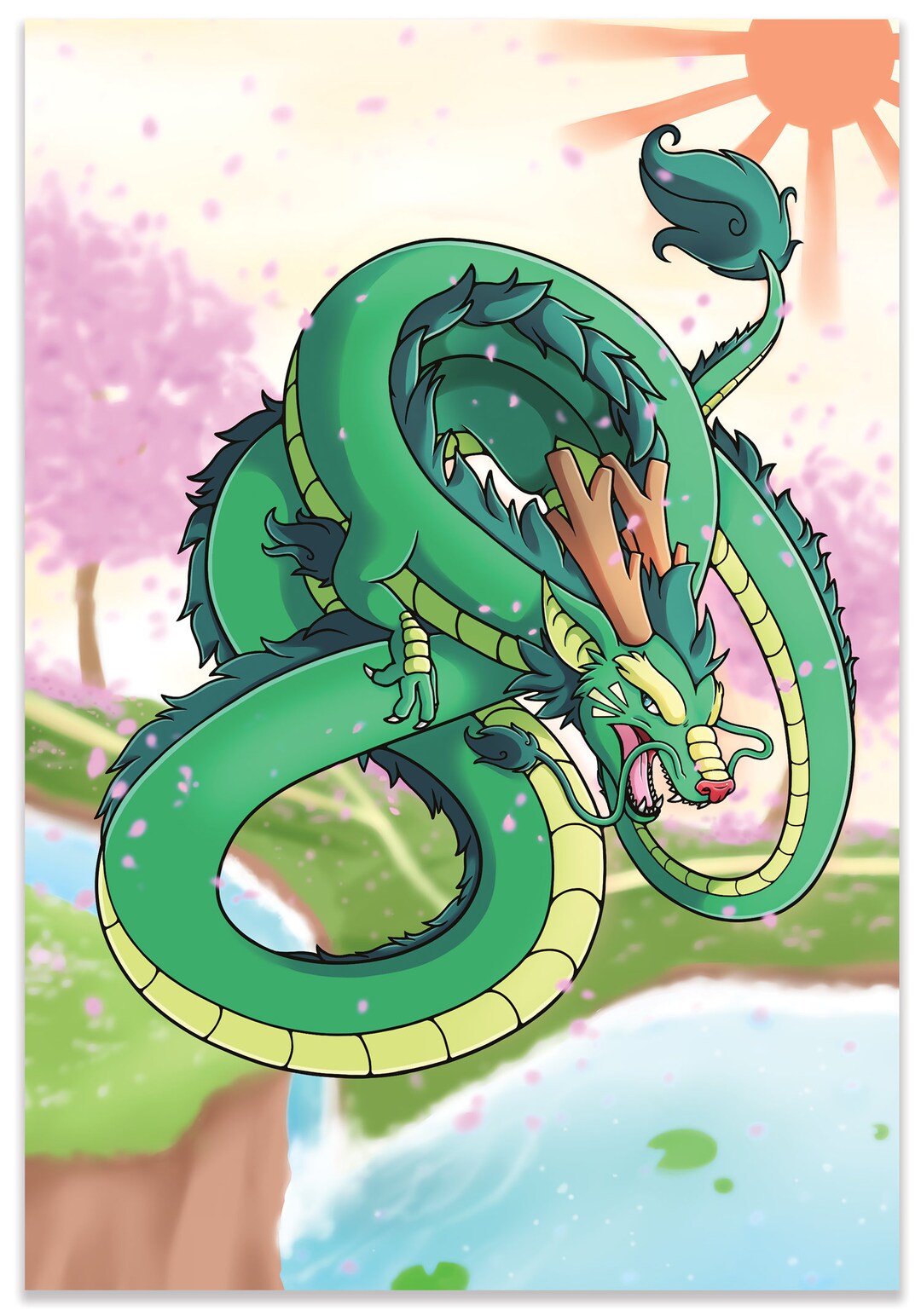 A3 | Eastern Dragon | Poster | Print - Etsy
