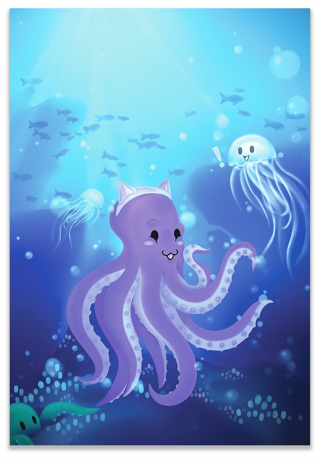 A3 | Octo-puss | Octopus | Poster | Print - Etsy