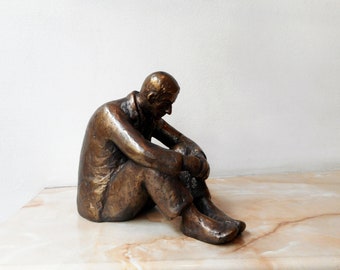 Sad Man Sculpture - Etsy