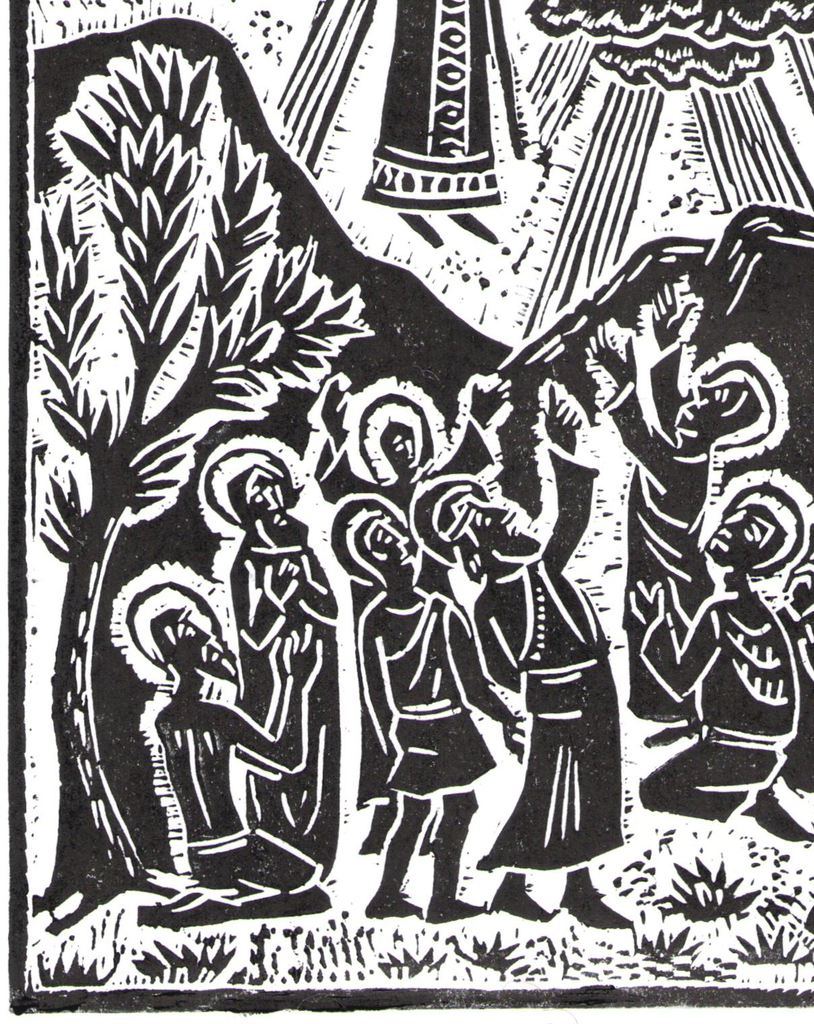 Ascension of Christ ,bible, Christianity, Linocut - Etsy