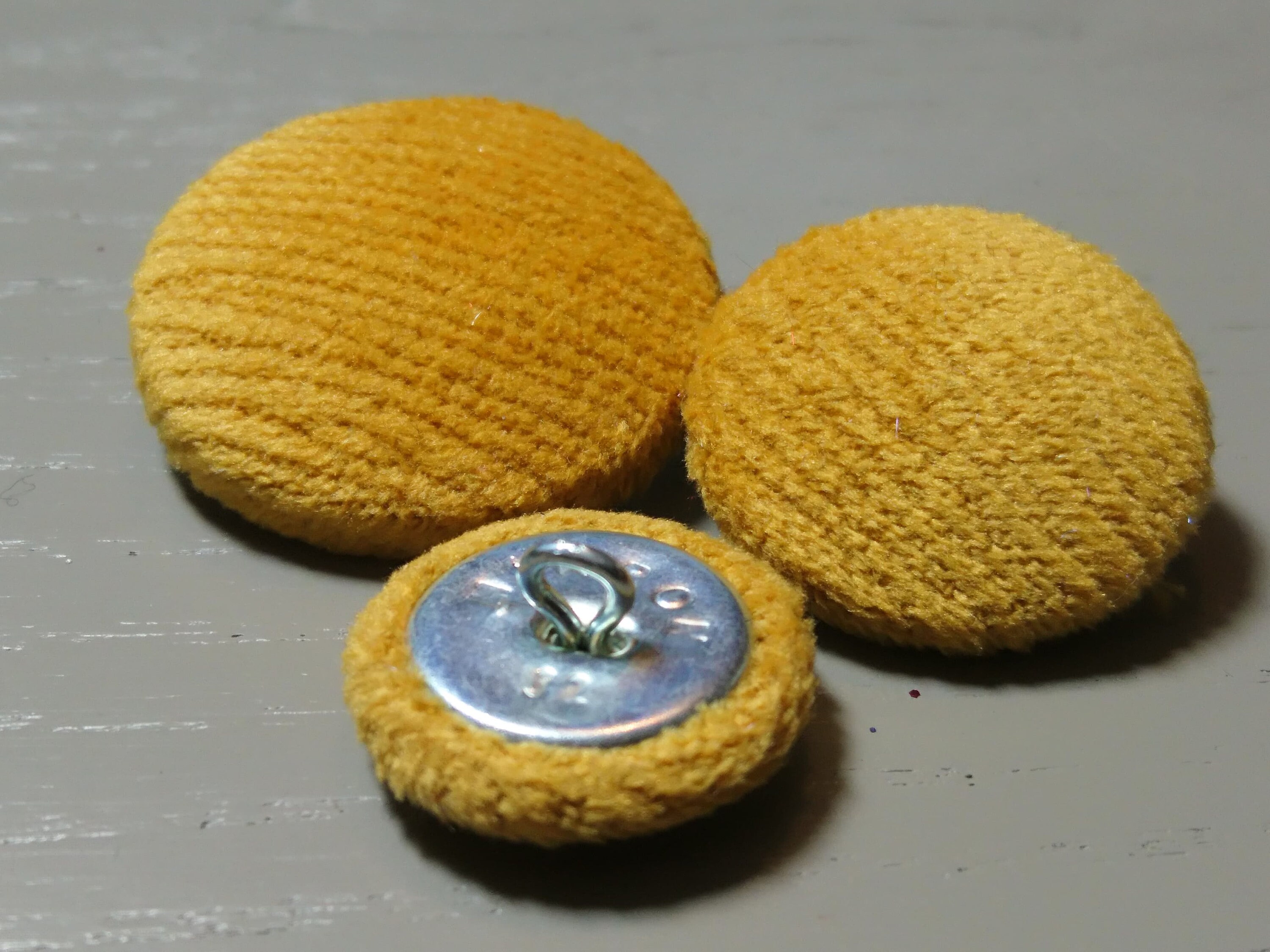 Handmade Yellow Velvet Buttons Sewing Supplies Upholstery - Etsy UK