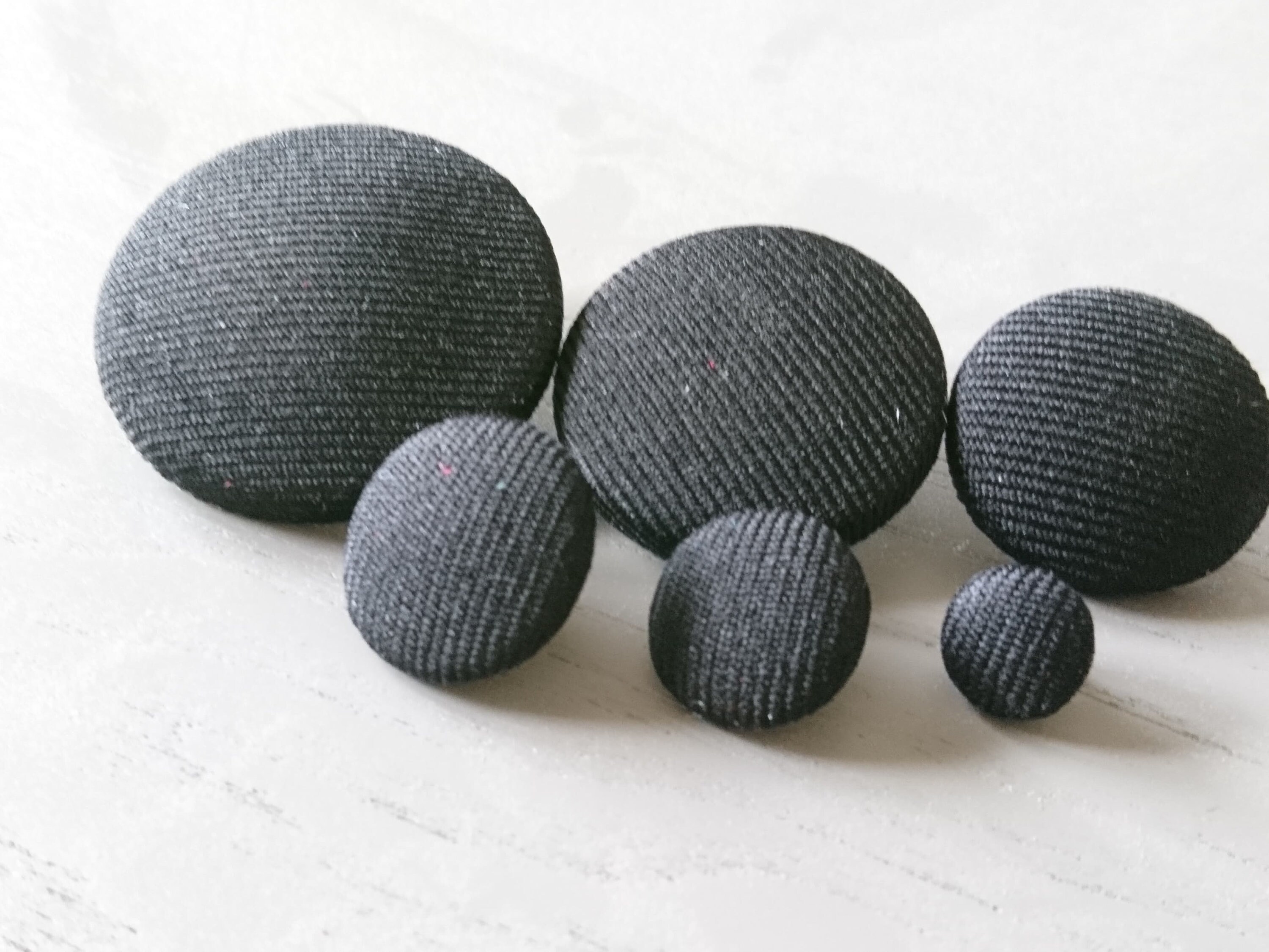 Black Buttons Twill Suit Buttons Fabric Covered Buttons - Etsy