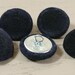 Dark Blue Velvet Buttons, Pack of Buttons, Handmade Buttons, Midnight ...
