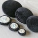 Pack of Black Velvet Buttons, Shank Back Buttons or Loop Back Buttons ...
