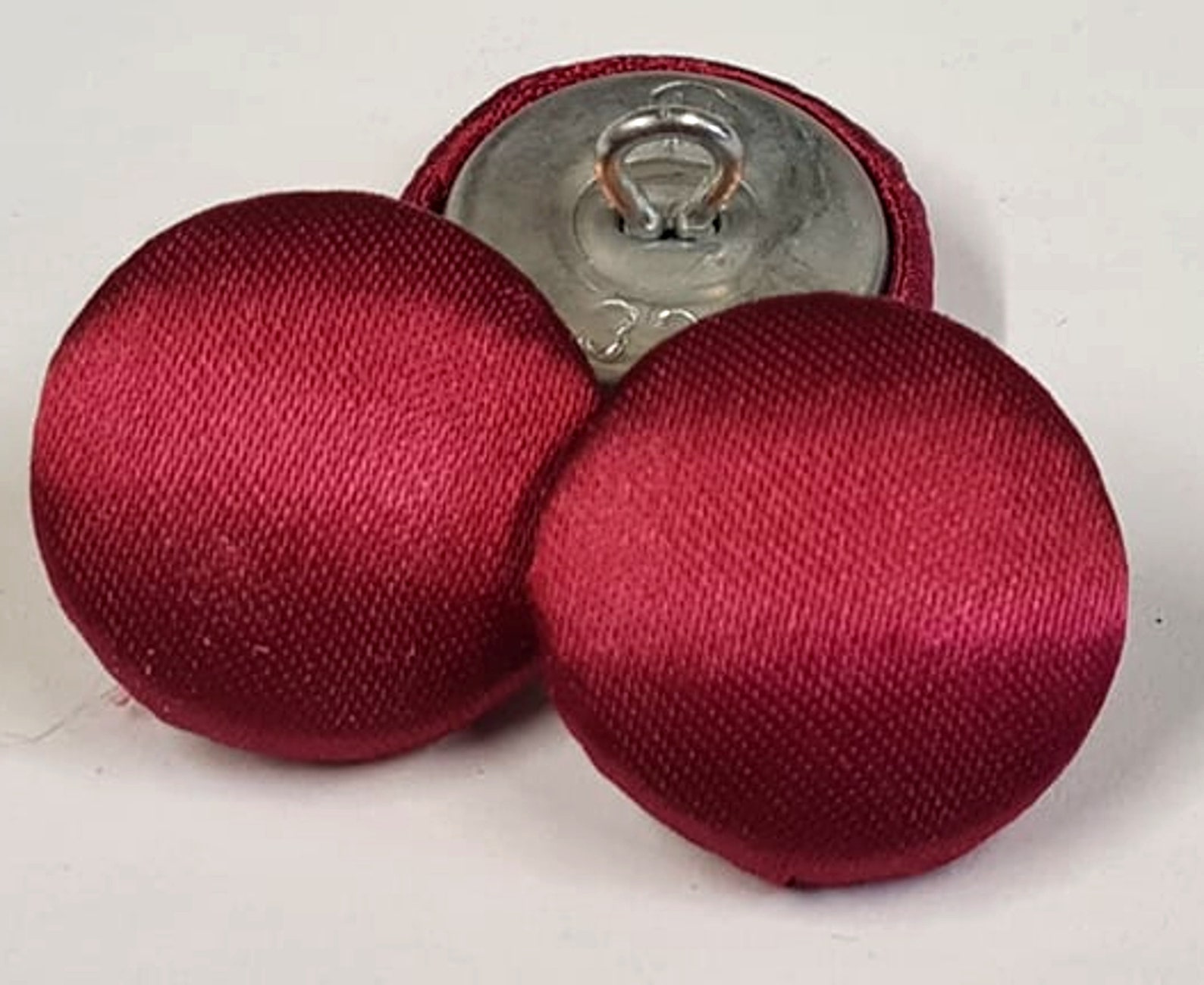 Wine Satin Fabric Buttons Choice of Button Size and Pack Size - Etsy UK