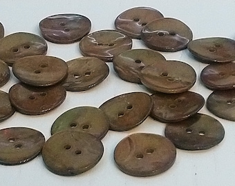 11mm, 20mm or 15mm Blue Mother of Pearl Buttons - Choice of Pack Size ...