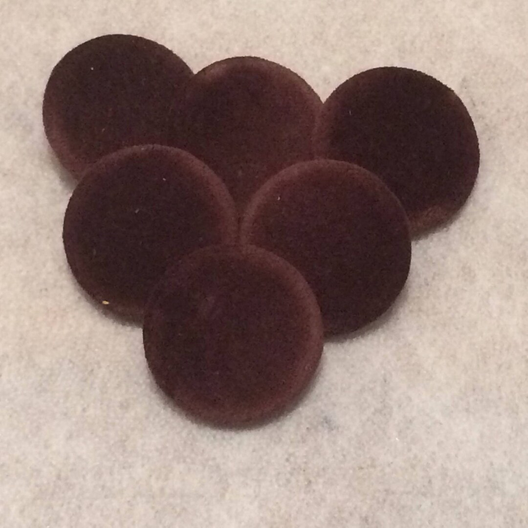 Brown Velvet Buttons - Various Sizes - Etsy