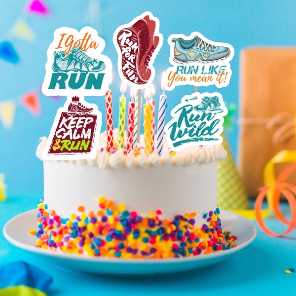 Printable Running Cake Toppers - Etsy