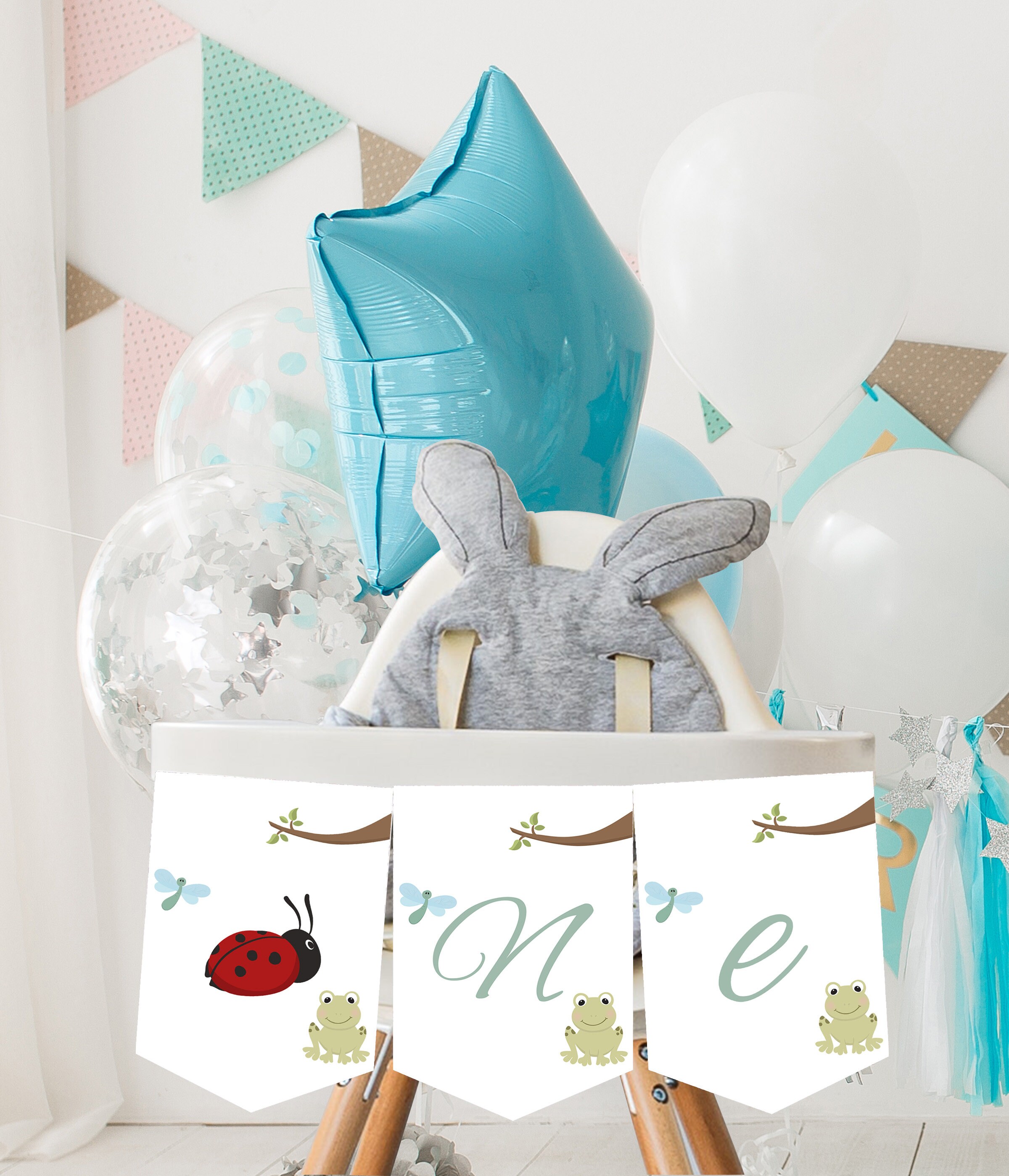 Woodland Animals Cute High Chair Banner / Woodland Animals Cute Girl ...