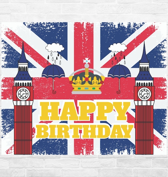 British Backdrop Sign Printable Digital Instant Download | Etsy