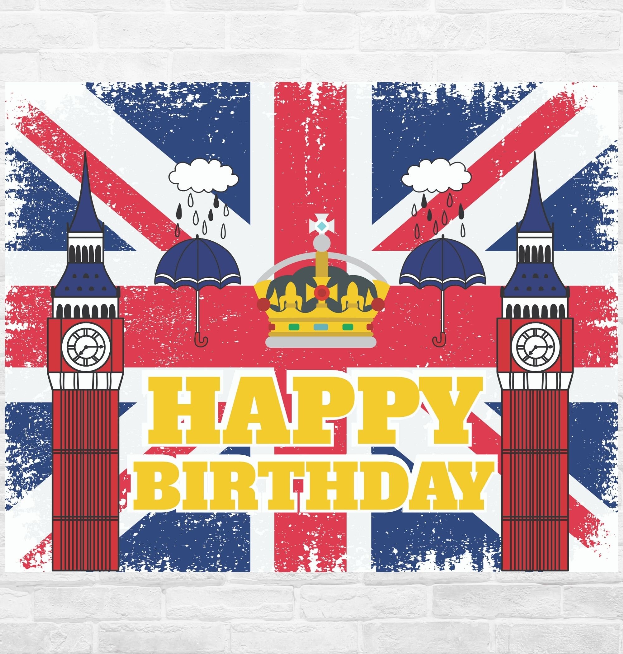 British Backdrop Sign Printable Digital Instant Download British Union ...