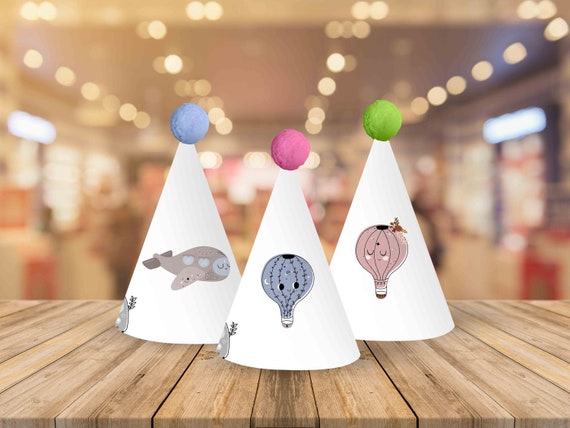 Printable Party Hats Party Vehicle Transportation Trucks - Etsy