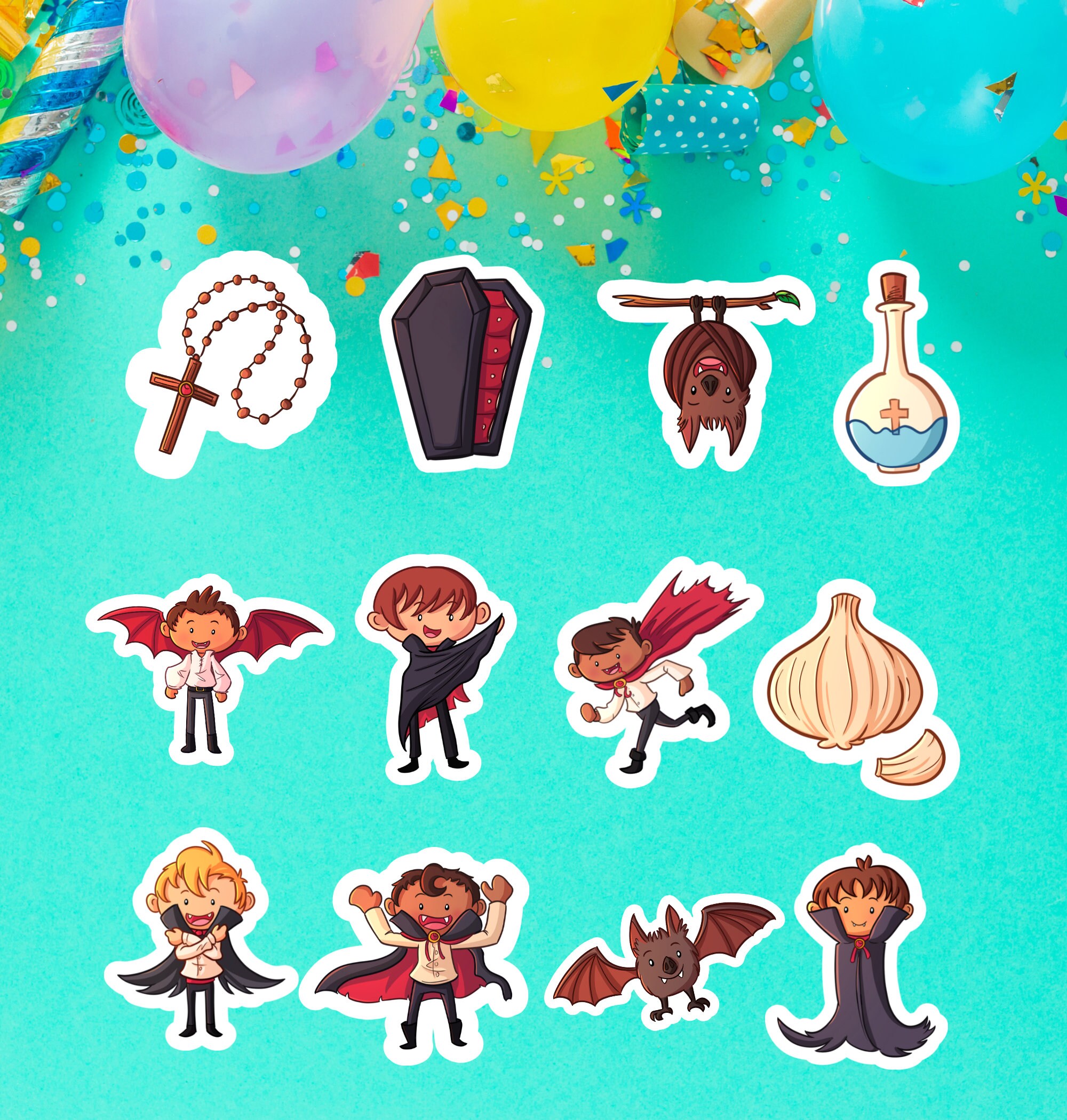 Cute Vampire Boys Printable Cake Topper Table Decor - Etsy