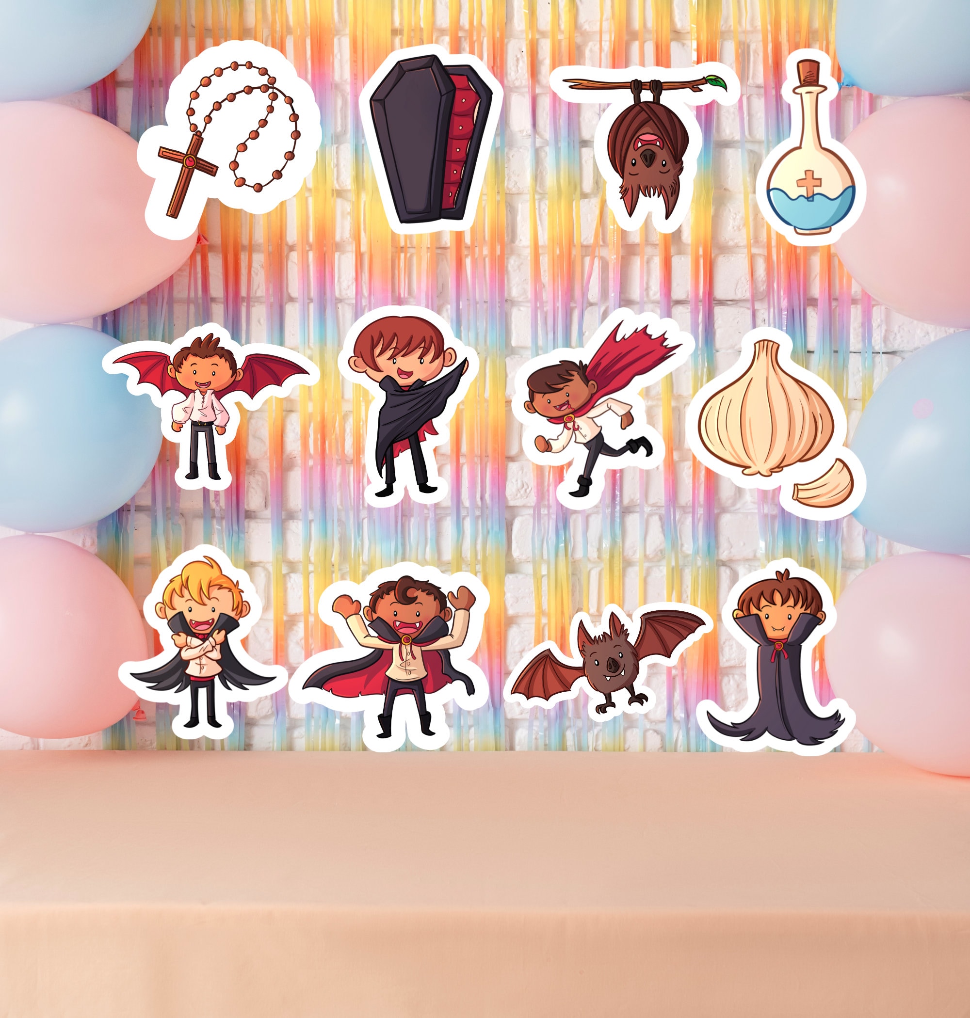 Cute Vampire Boys Printable Cake Topper Table Decor - Etsy