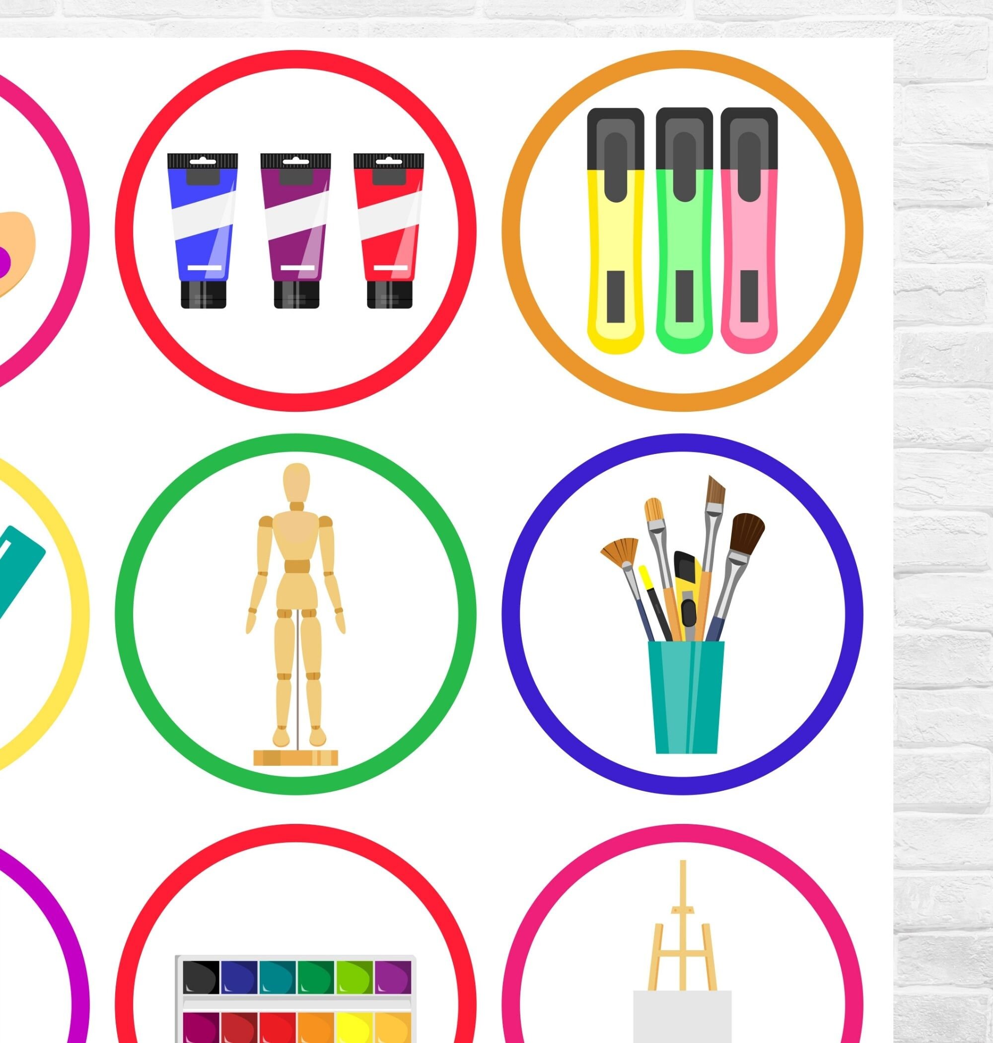 Painter Art Artist Party Cupcake Toppers Printable Digital - Etsy