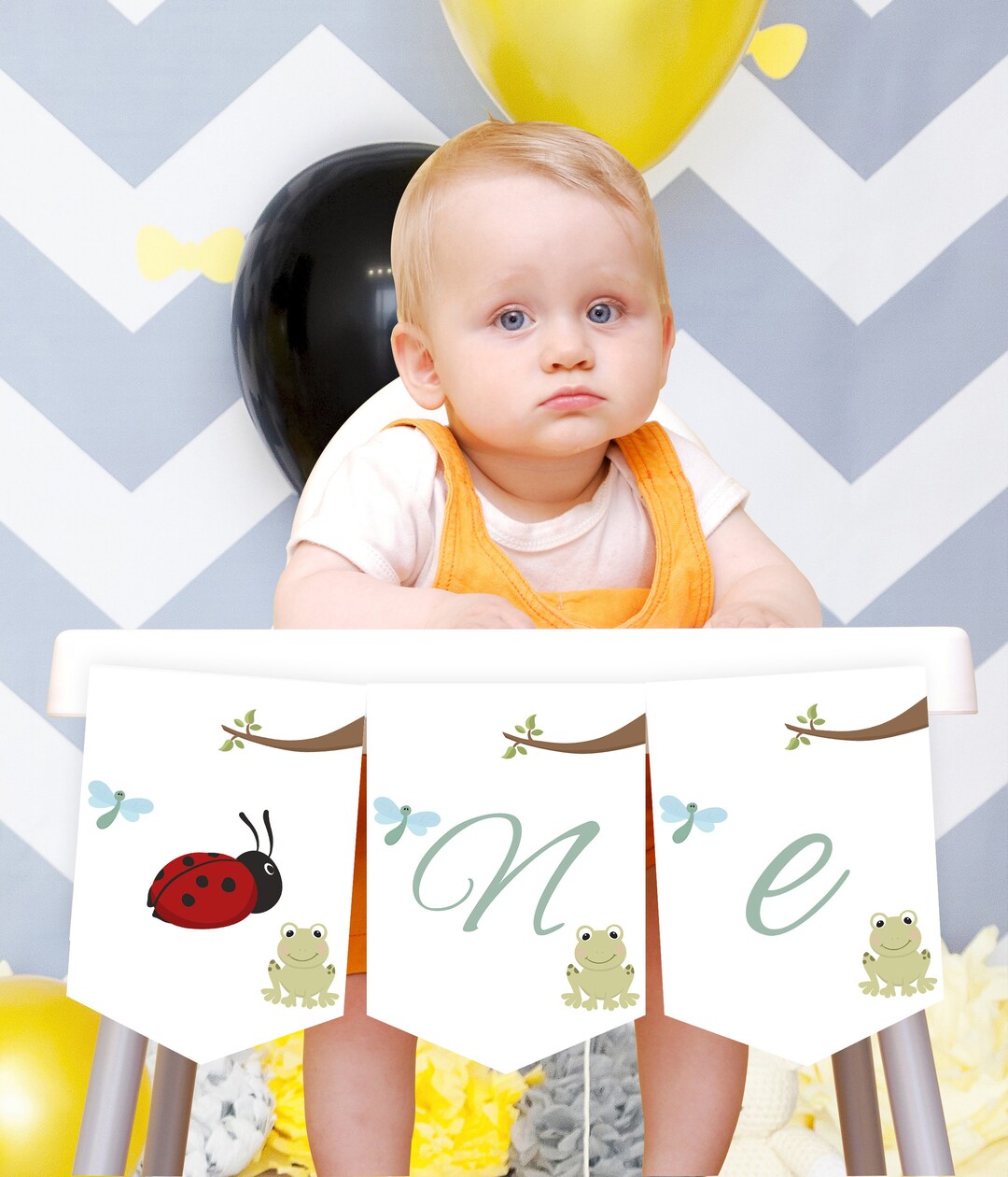 Woodland Animals Cute High Chair Banner / Woodland Animals Cute Girl ...