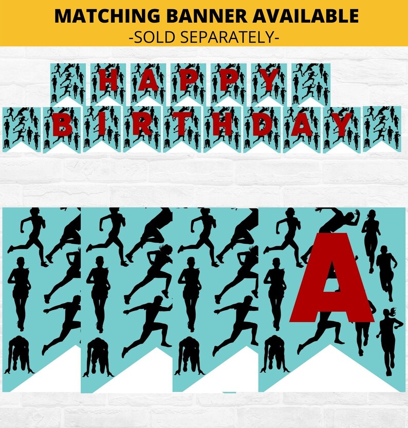 Runner Running Backdrop Background Printable Digital Instant | Etsy