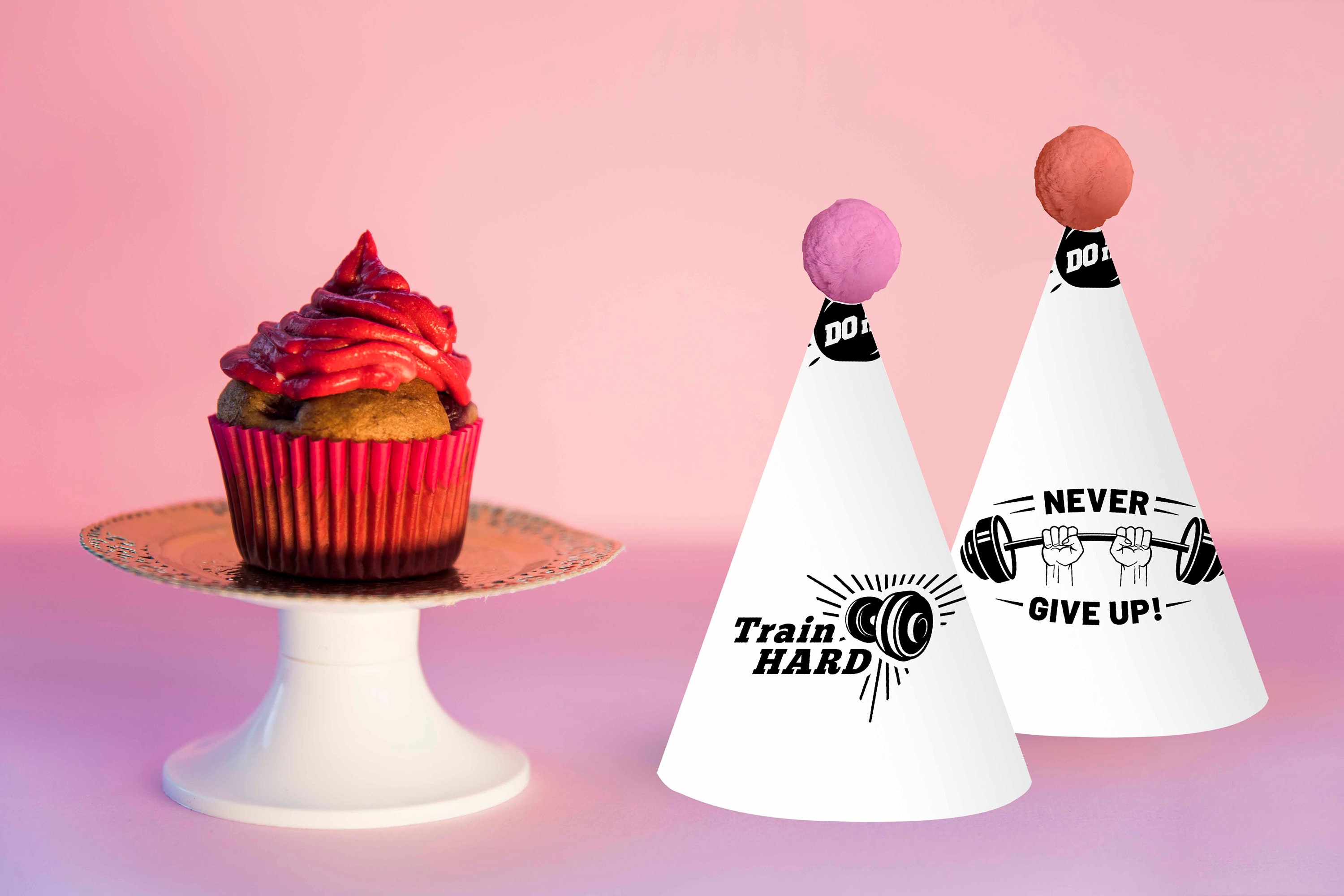 Printable Party Hats Party Bodybuilding Bodybuilder Birthday Party ...