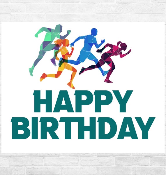 Runner Running Backdrop Background Printable Digital Instant | Etsy