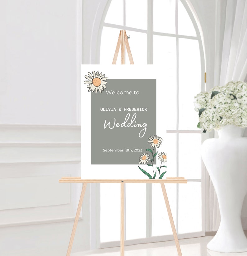 Editable Modern Floral Botanical Welcome Sign Poster Custom - Etsy