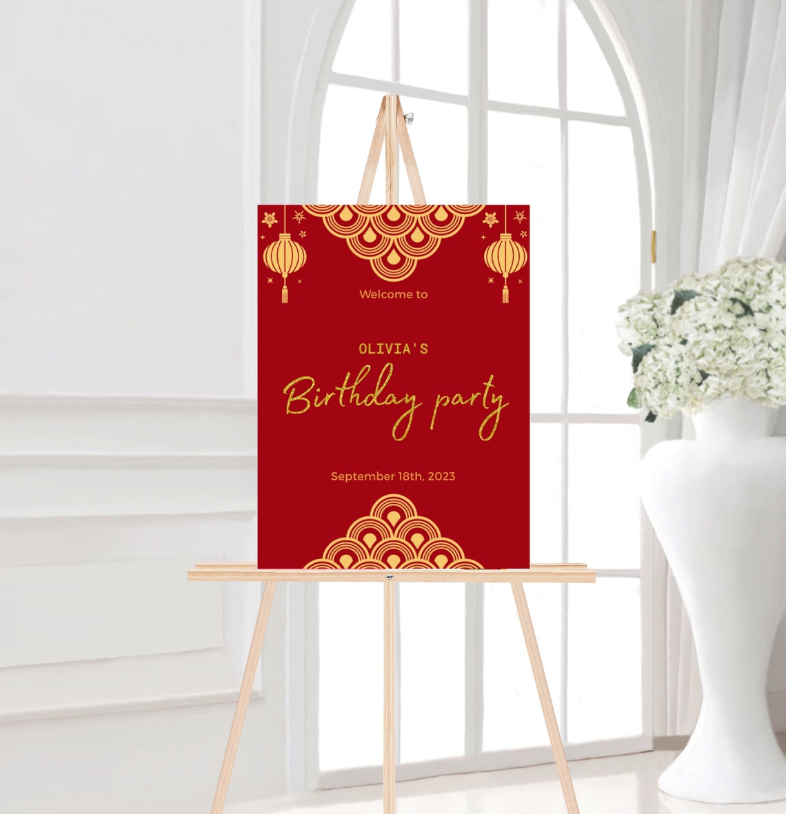 Editable Asian Chinese Japanese Welcome Sign Poster Custom Personalized ...