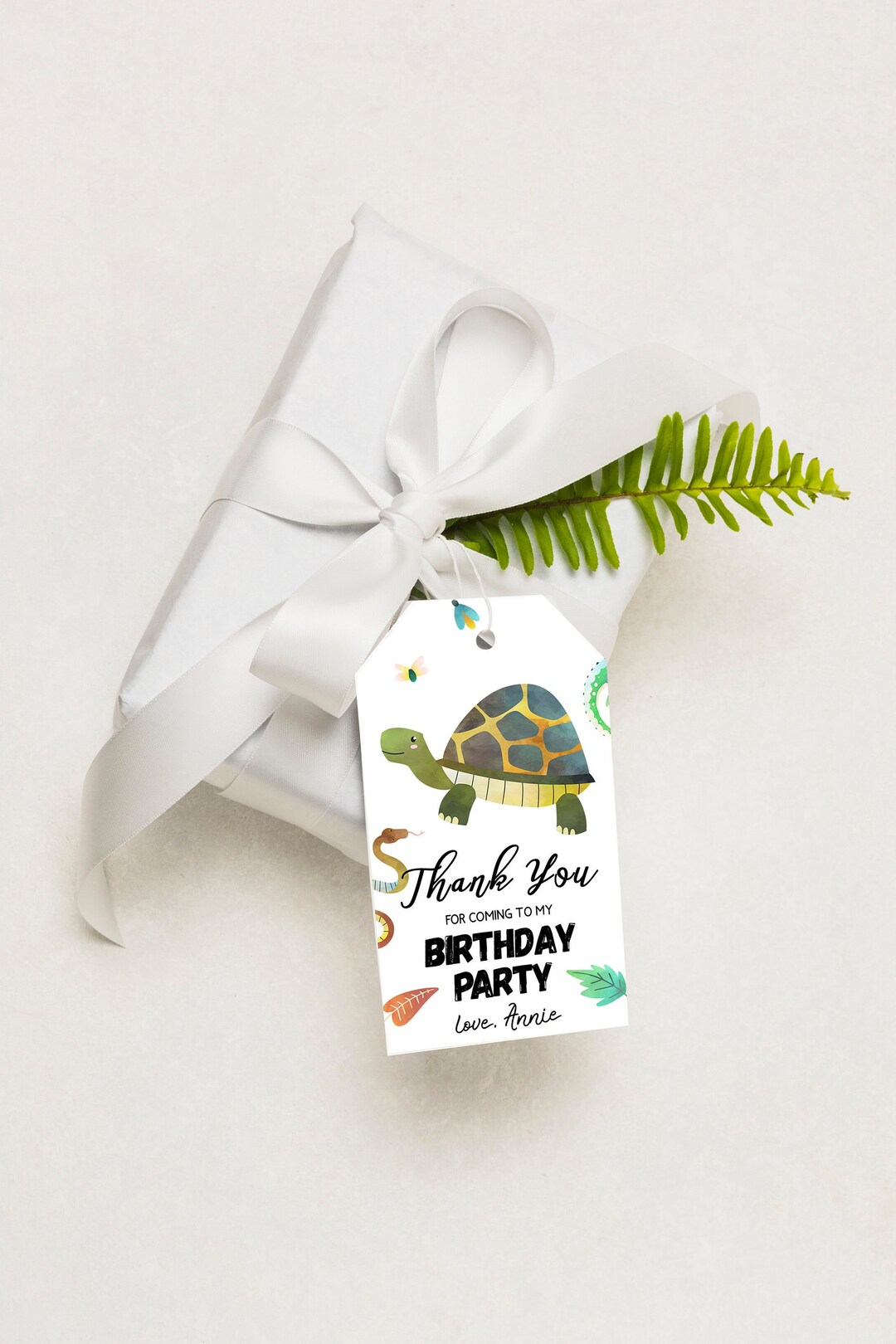 Editable Reptiles Worms Favor Tags Magic Birthday Thank You Label ...