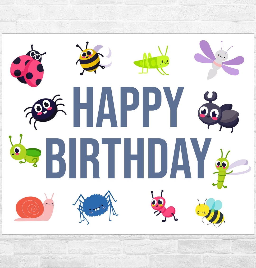 Bugs Insects Backdrop Background Printable Digital Instant Download ...