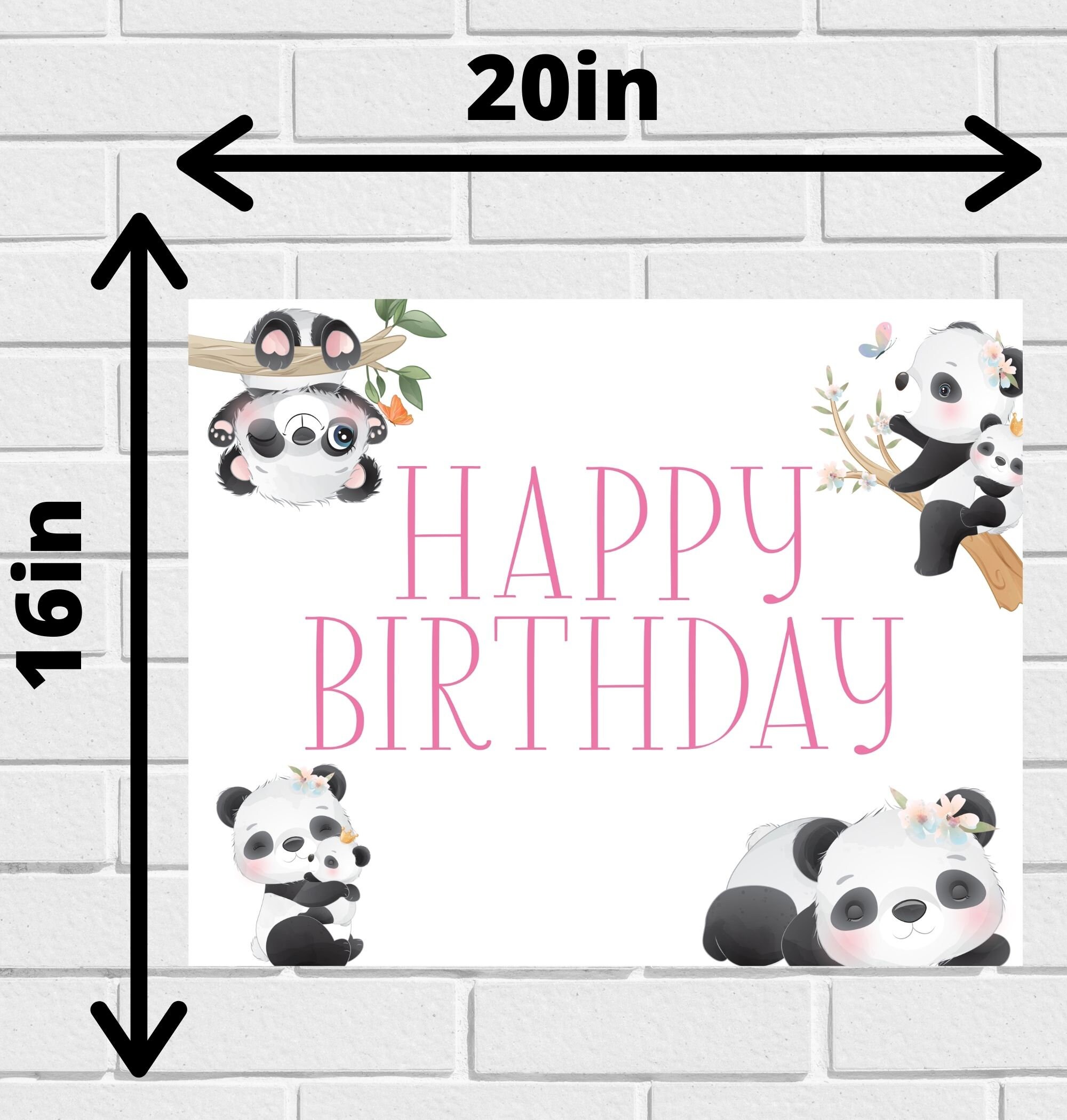 Panda Backdrop Background Printable Digital Instant Download - Etsy UK