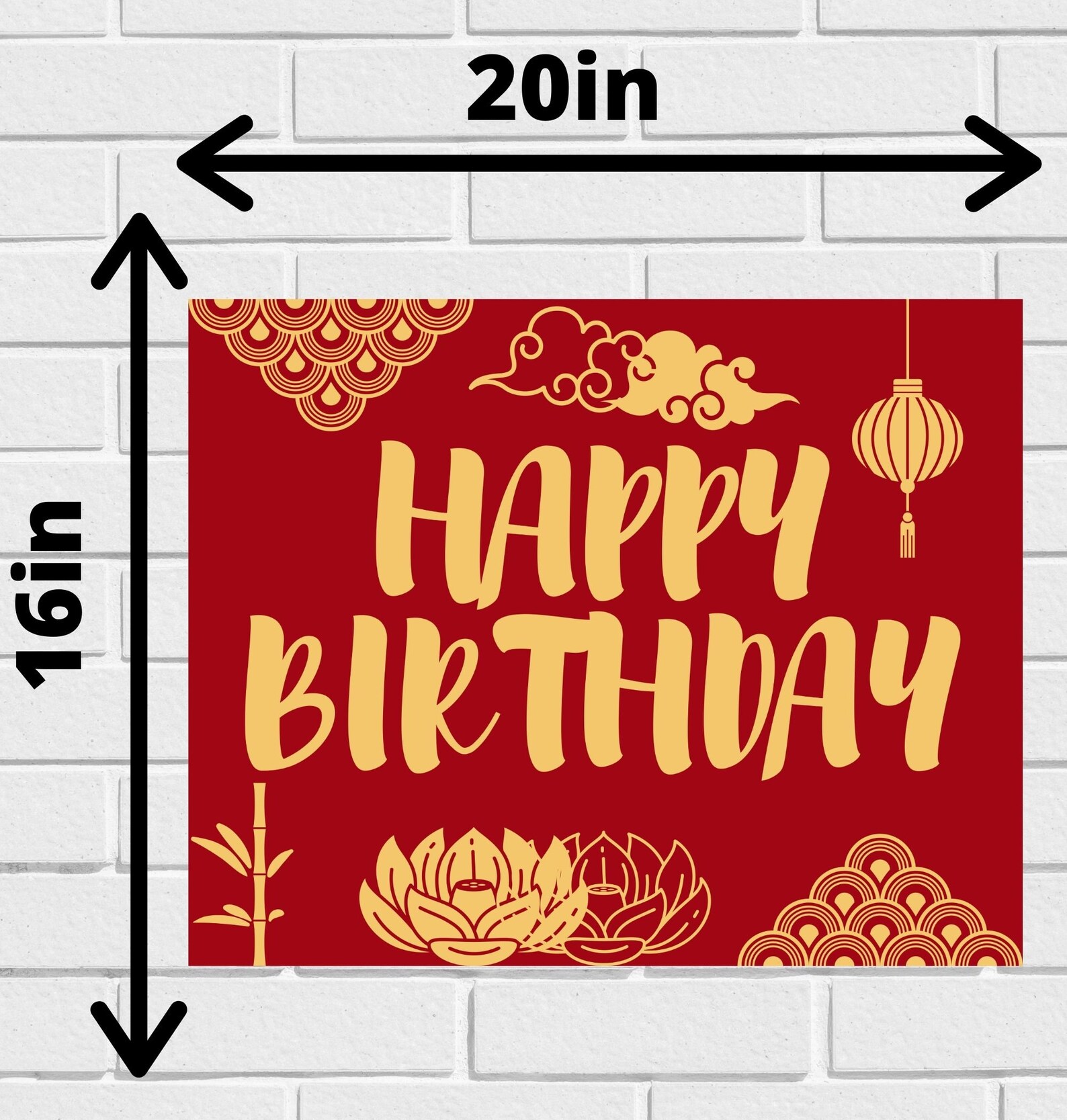 Asian Chinese Japanese Backdrop Sign Printable Digital Instant - Etsy