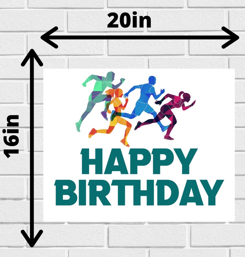 Runner Running Backdrop Background Printable Digital Instant | Etsy